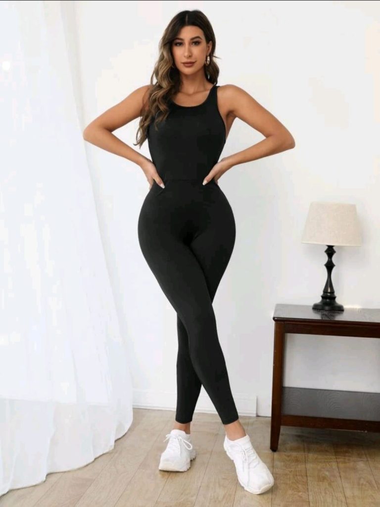 Enterizo Deportivo Con Tirantes Espalda Descubierta - Negro Ref. 5110 ...